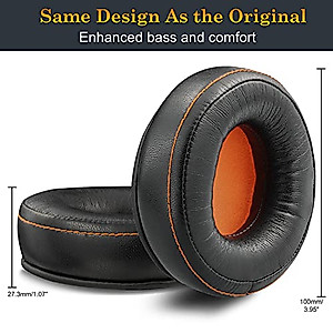 SOULWIT Ear Pads Cushions Replacement, Earpads for SteelSeries Siberia 800 (X800, P800), Siberia 840, SteelSeries H, 9H Gaming Headset, with Softer Protein Leather - Black