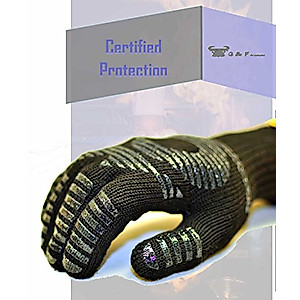 G & F 1682 Dupont Nomex Heat Resistant gloves for cooking, grilling, fireplace and oven, Barbecue Pit Mitt, BBQ Gloves, Sold by 1 Piece