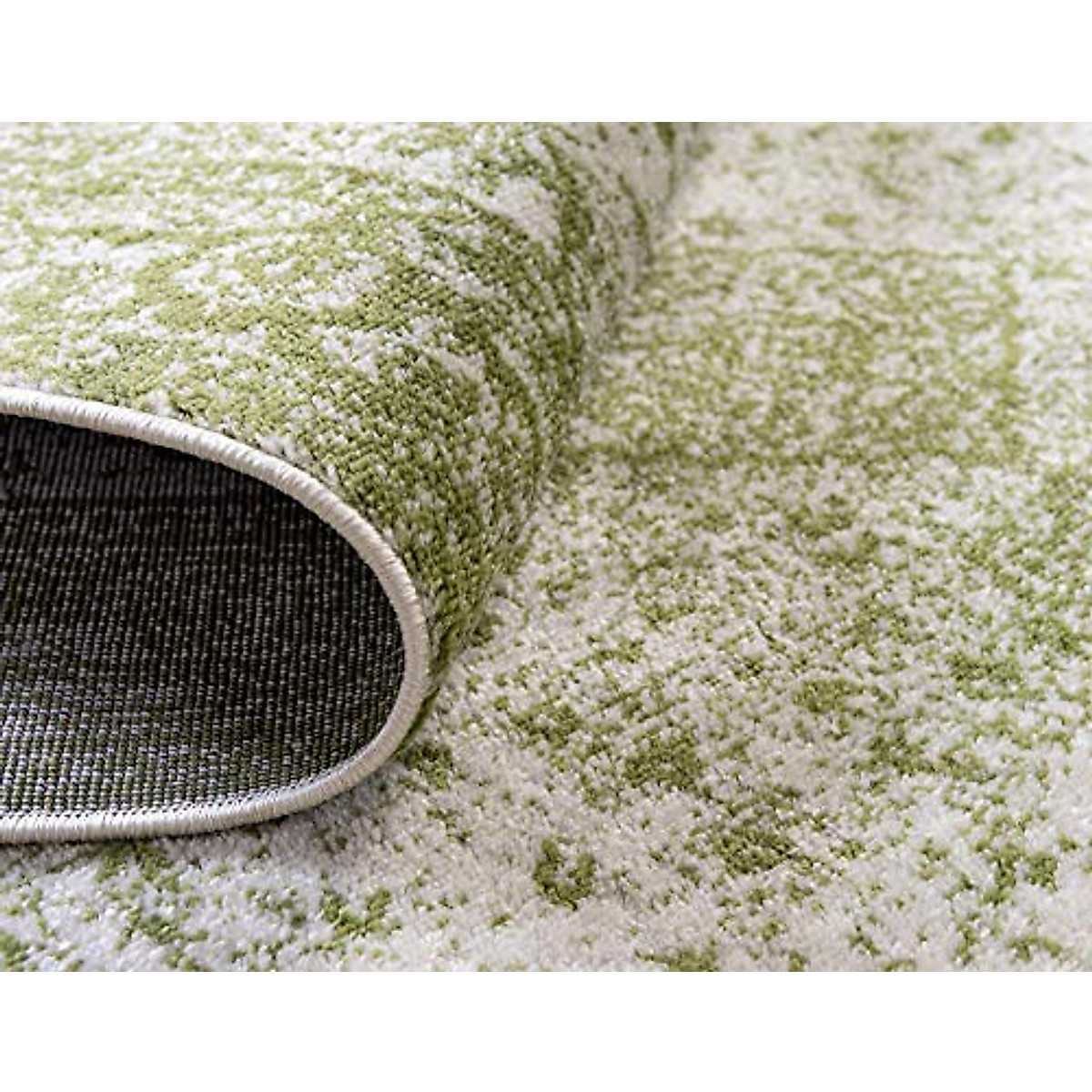 Rugs.com Dover Collection Rug – 2' x 3' Green Low-Pile Rug Perfect for Entryways, Kitchens, Breakfast Nooks, Accent Pieces