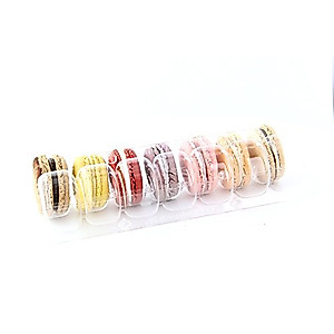 Clear Insert for 7 macarons with clip closure - Pack of 25 pcs