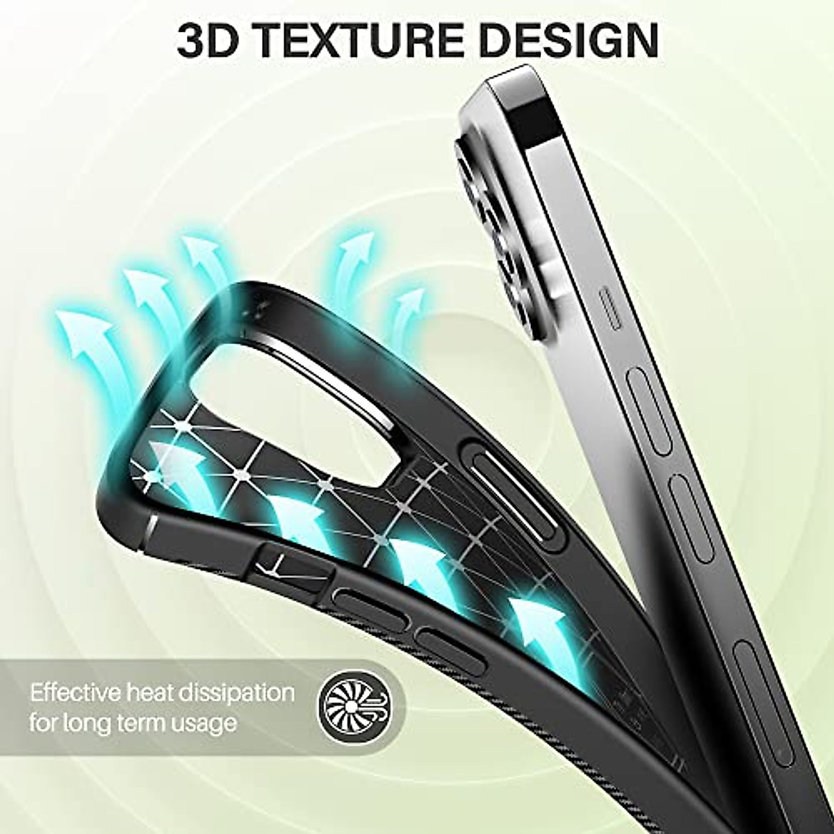 Vakoo Case Compatible with iPhone 13 Pro Case (6.1-Inch), Anti-Scratch Fingerprint Resistant Shockproof Protective Phone Case, Matte Black