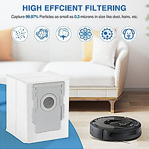 16 Pack Vacuum Bags for irobot Roomba bags i &S& j Series, Replacement for irobot Roomba i7 i7+(7550), i3+EVO(3550) i1+ i4+ i6+ i8+ s9(9150) s9 Plus(9550) j7+(7550) All Automatic Dirt Disposal Bags