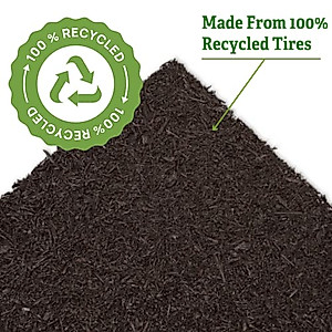 Gardener's Supply Company Recycled Rubber Walkway | Natural Looking Permanent Mulch Pathway Solution and Plants Vegetables & Flower Garden Barrier | Garden Edging Border Mat - 8' x 2'