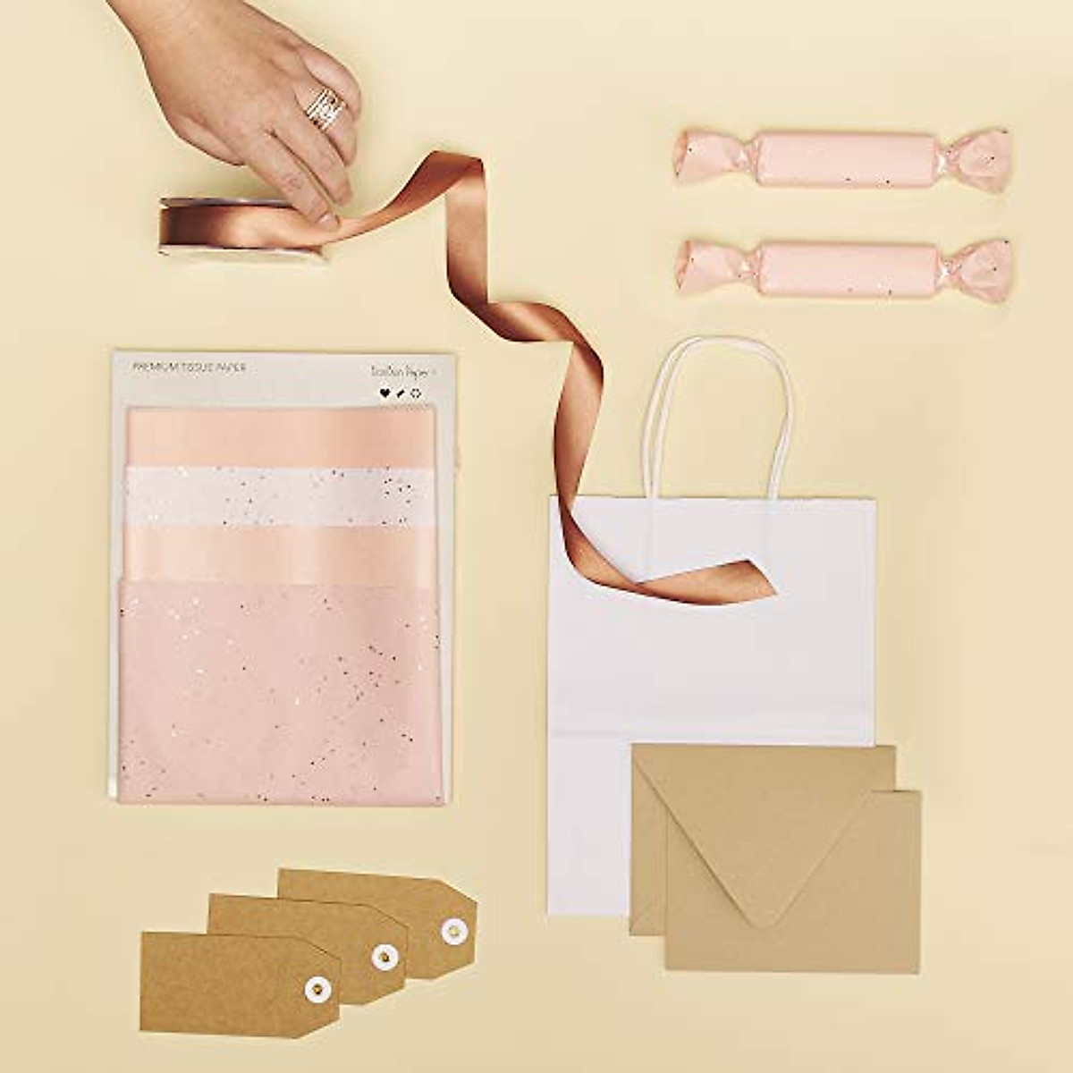 BonBon Paper Unicorn Rainbow Tissue Paper | 36 Sheets of Premium Unicorn Rainbow Tissue Paper for Gift Wrapping and Gift Bags | Beautiful White Bundle with Rainbow Glitter Accent | Size 20”x30”