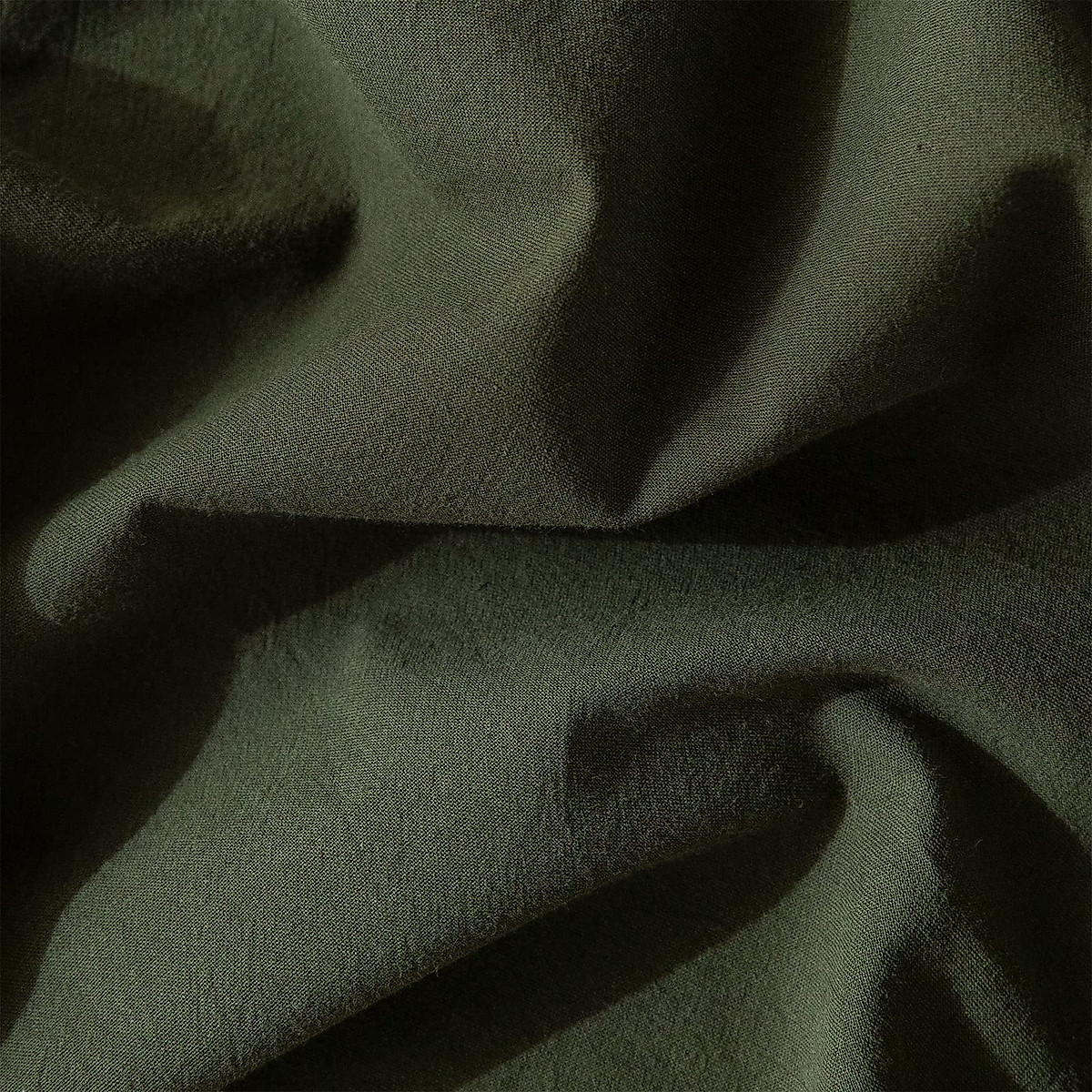 Dark Green Duvet Cover Queen, 100% Washed Cotton Linen Like Textured 3 Pieces Bedding Set, Queen Duvet Dark Green, Luxury Relaxed Feel Natural Wrinkled Breathable Soft Comfy (Dark Green, Queen)