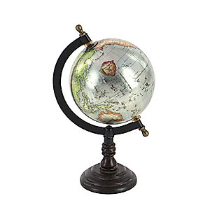 Deco 79 Mango Wood Globe, 6" x 5" x 10", Brown