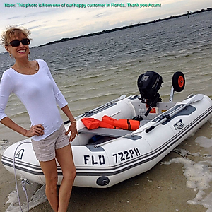 Seamax Deluxe Boat Launching Wheel System, Black Military Edition, 4 Positions and 4 Stages Removable and Adjustable Legs, 14" Pneumatic Wheels. Max Support Water Craft Weight 600Lbs