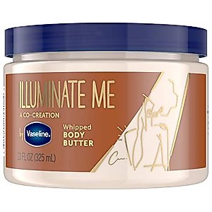 Vaseline Illuminate Me Body Butter Created for Melanin Rich Skin Whipped Body Butter Provides 24 Hour Moisturization for Dry Skin 11 oz
