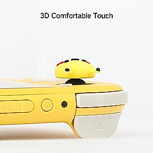 PERFECTSIGHT Switch Thumb Grips, Cut Animal Joystick Caps for Nintendo Switch, 4 PCS Thumbstick Cover for Switch Lite, Switch OLED, Analog Stick Button Cover for NS Joycon Controller (Yellow)