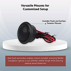 Rockville RVL6KIT 6.5" Component Car Speakers, 800W Peak/200W RMS, 4 Ohm, Aluminum Cone, 1" Silk Dome Tweeters, Perfect for High-Fidelity Car Audio