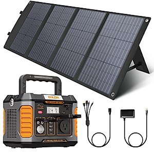 Baldr Solar Generator Kit，330W Portable Power Station with 120W Solar Panel Included Ideal for Home Backup, Emergency, Outdoor Camping.