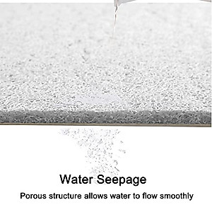 Leotruny PVC Non Slip Square Shower Mat 21 x 21 Inches Shower Floor Mat for Bathroom Textured Surface (C03-White, 21''X21'')