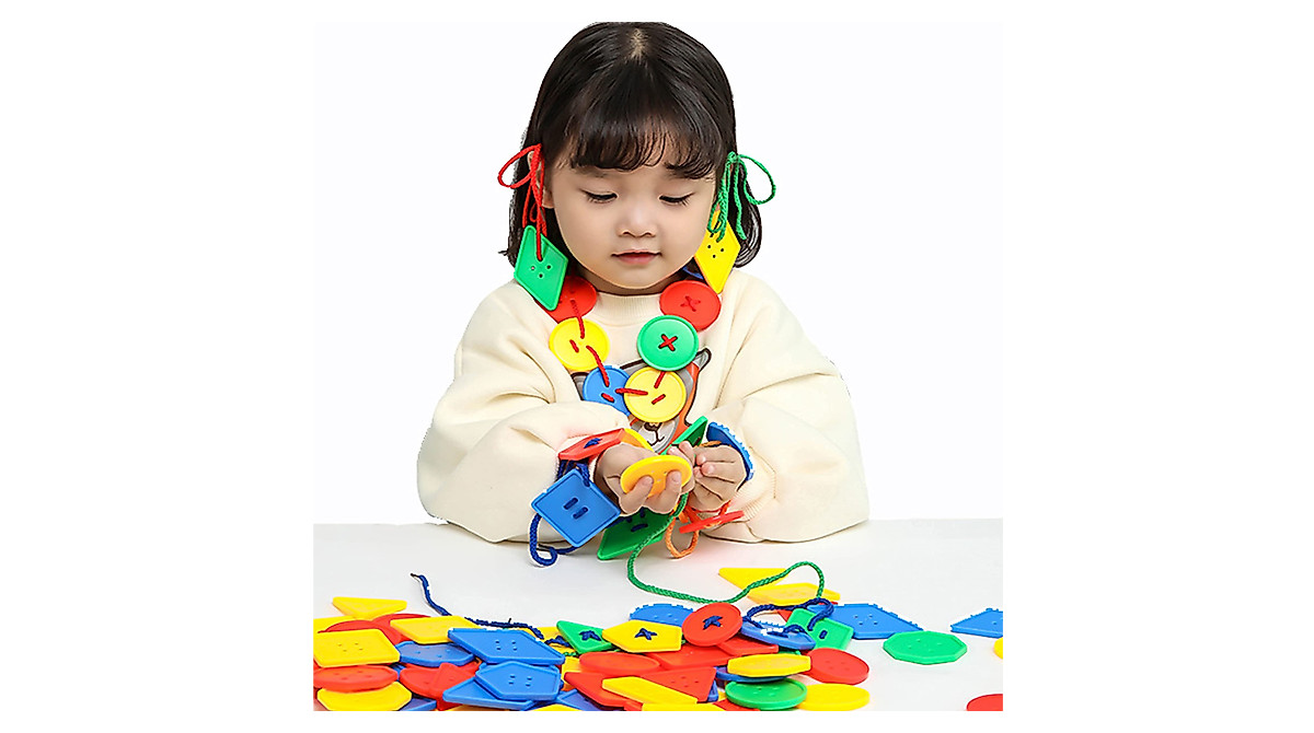 70 Pcs Lacing Threading Toys for Kids - Montessori