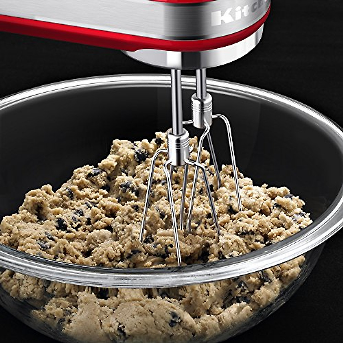 KitchenAid KHM7210ER 7-Speed Digital Hand Mixer with Turbo Beater II Accessories and Pro Whisk - Empire Red