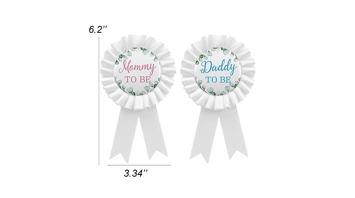 Mommy & Daddy to Be Badge Pins - Baby Shower Essentials