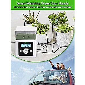 Automatic Watering System for Potted Plants,Indoor Watering System for Plants,Automatic Plant Waterer Indoor for Water and Nutrient Solution,with Programmable Timer, Real Time Clock