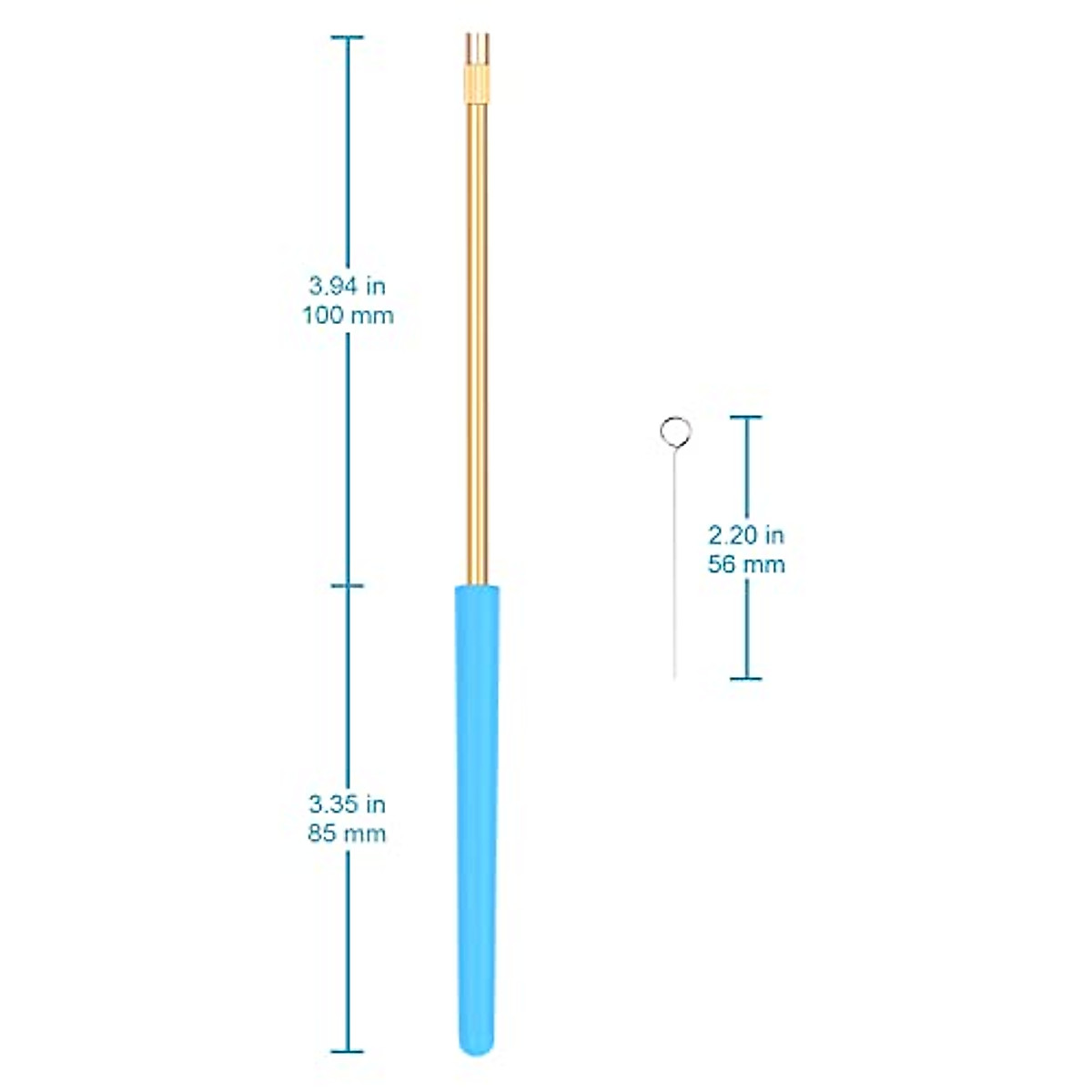 stonylab Inoculating Loops, 1 Reusable Inoculating Holder and 50 pcs Nichrome Inoculating Loops for Lab Microbiology