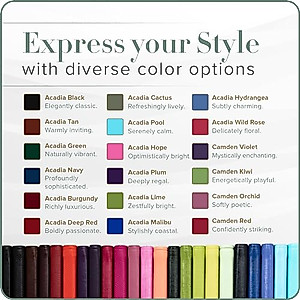 Gallery Leather Small Address Book with Alphabetical Tabs up to 403 Records, Leather Notebook Hardcover, Telephone and Address Books - 6 x 3.25 ", Key West Turquoise