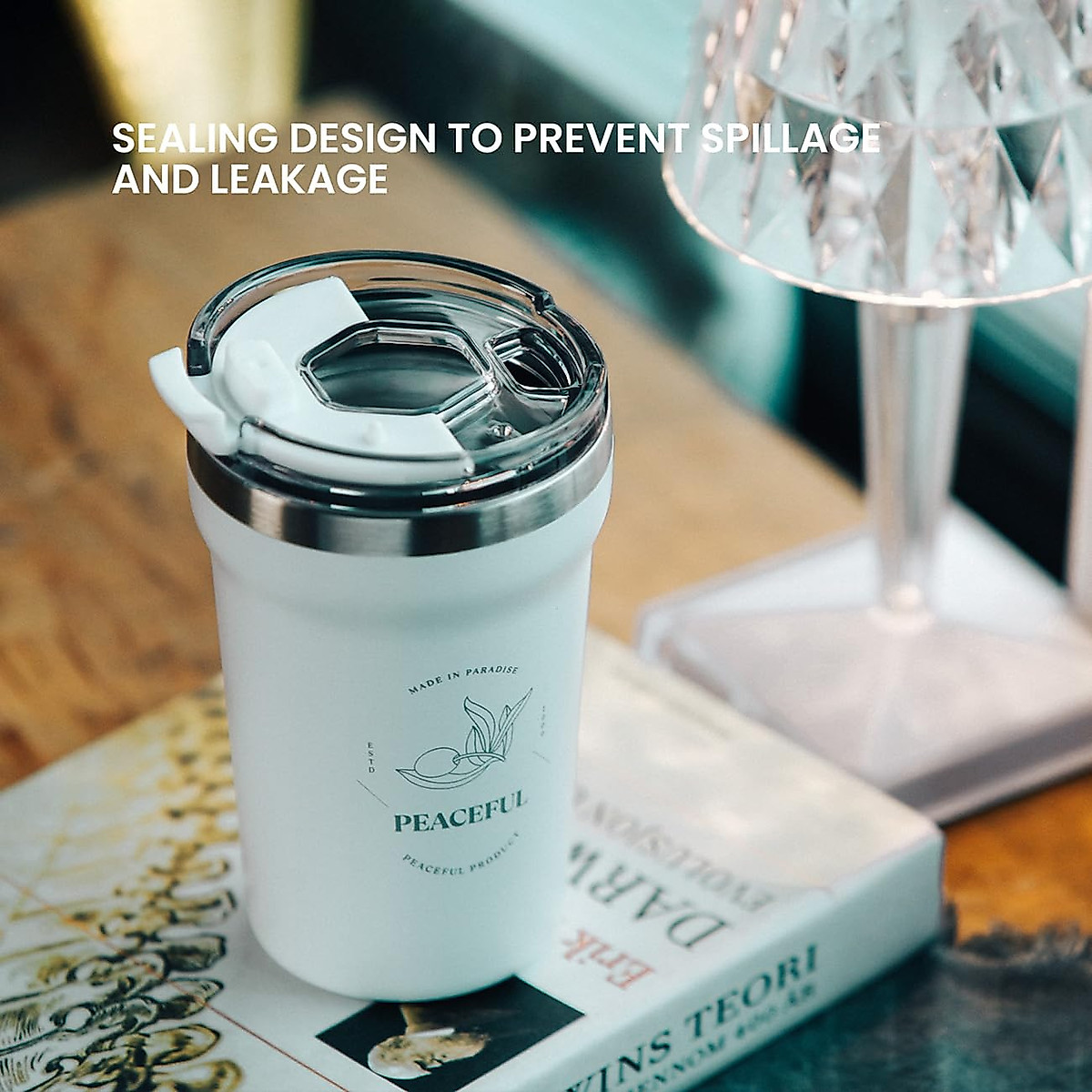 TANANA 14 Oz Stainless Steel Vacuum Insulated Tumbler with Lids [Travel Mug], No Leaking, Double Wall Water Coffee Cup for Home, Office, Outdoor Works Great for Ice Drinks and Hot Beverage