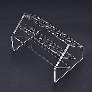 uxcell Slant Rack Acrylic Test Tube Holder 8 Wells for 50ml Centrifuge Tubes Clear