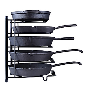 SunnyPoint Heavy Duty Kitchen Countertop Cabinet Pantry Pan, Pot Lid, and Pot Organizer Rack Holder