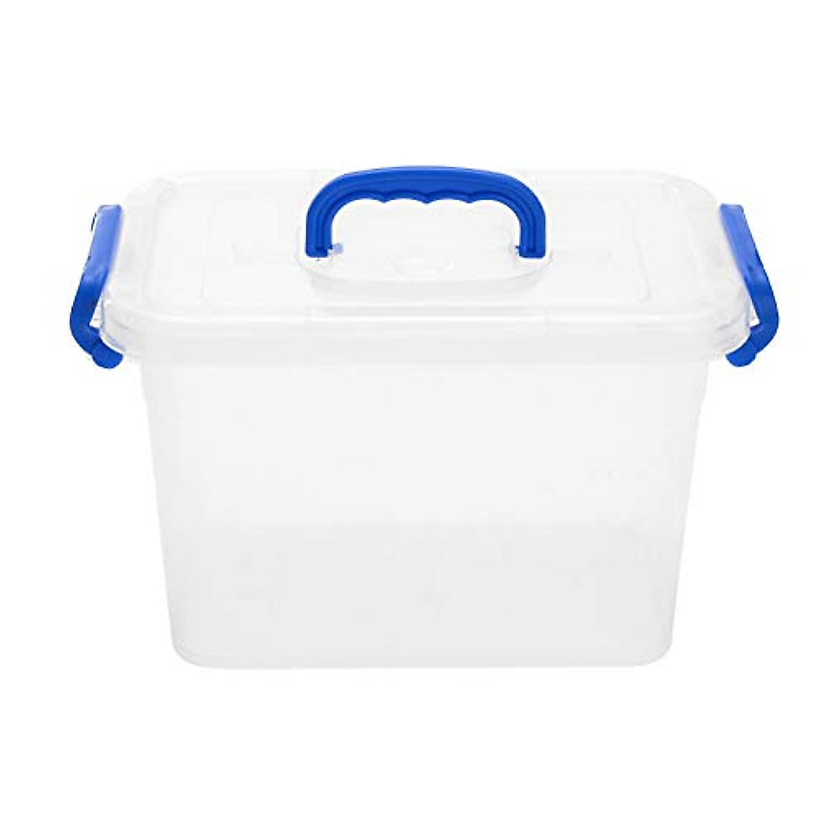 4-Liter Clear Storage Latch Box with Lids, 5 Pack Plastic Latch Bin for Home, Classroom, Garage