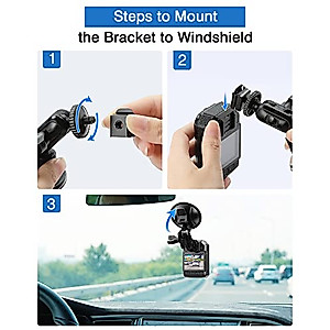 BOBLOV Car Suction Cup for KJ21 Body Camera, Car Mount and a Car Charger ONLY for KJ21 Body Camera, for Dash Car Mode, Dash Camera Accessories for KJ21 Body Camera(Camera not Included)