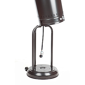 Amazon Basics 46,000 BTU Outdoor Propane Patio Heater with Wheels, Commercial & Residential, Havana Bronze, 32.1 x 32.1 x 91.3 inches (LxWxH)