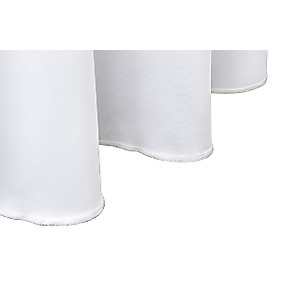 GEFEII Kitchen White Tablecloth 90 inch Round Tablecloths Solid Polyester Table Cloth for Wedding Party Restaurant Banquet Dining Buffet Table Picnic Decorations (Round-90 inch, White)