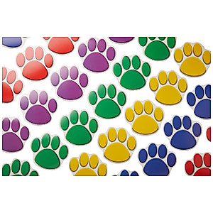 Teacher Created Resources Paw Print Accents, Colorful (4114) - 30 Count