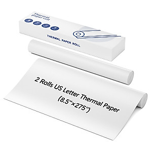 Omezizy Portable Printer Wireless Travel - Upgarde Portable Thermal Printer with Paper Bin, Portable Printers Wireless for Travel, Rechargeable Travel Printer Support US Letter and Multiple Sizes