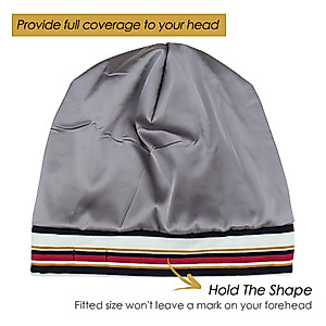 Hair Cap,Adjustable Silk Satin Lined Sleep in Gifts for Women