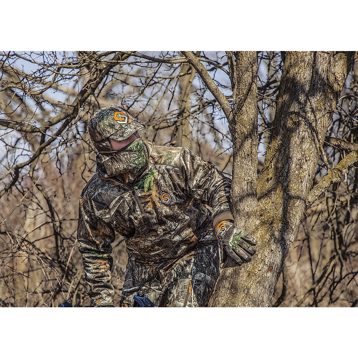 ScentLok Savanna Lightweight Camo Shooter Gloves for Hunting and Outdoor Use (Realtree Edge, Large)
