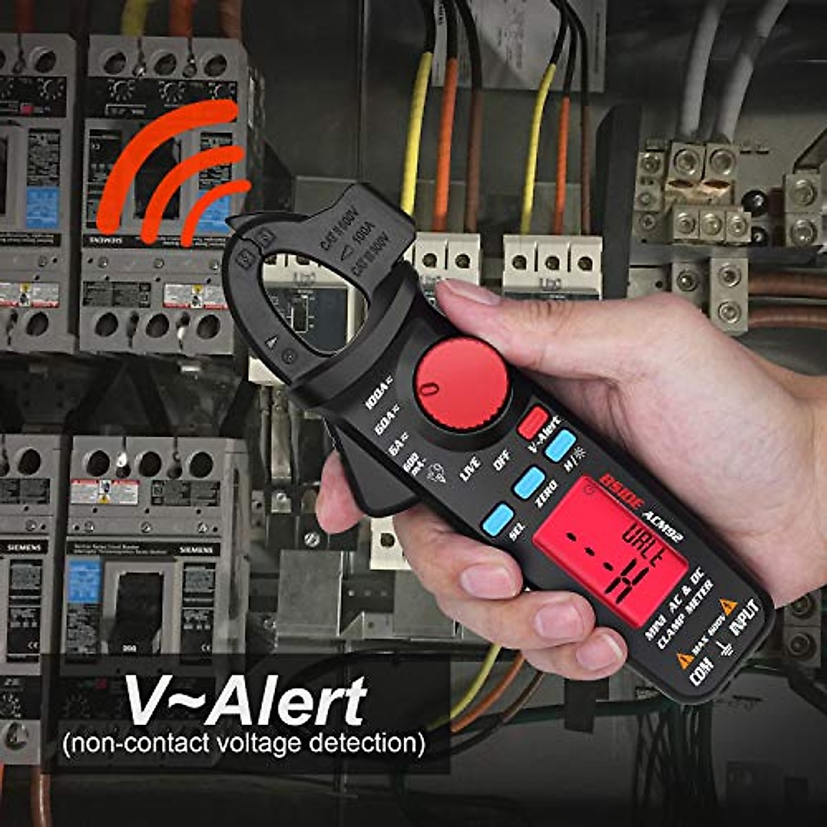 ACM92 Mini Clamp Meter AC DC Current 100 Amp Auto Range Digital Multimeter Frequency Tester Non-Contact Voltage Detection