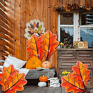 KatchOn, Large Fall Leaf Balloons - 27 Inch, Pack of 6 | Fall Balloons for Thanksgiving Decorations | Fall Festival Balloons for Fall Decorations Indoor | Fall Balloon Decorations, Fall Mylar Balloons