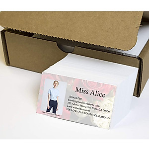 200/500 Pcs Premium Custom Name Cards for Business, Double Sided Personalized 3.5" X 2" Personalized Card No Additional Charge (Color-I)