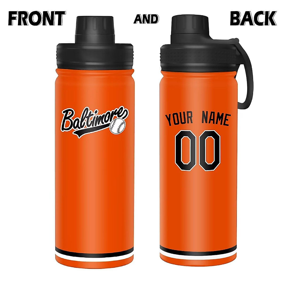 ANTKING Baltimore Tumbler Travel Mug Coffee Cup Custom Name Number for Men Women Youth Gifts