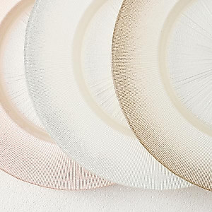 Z Gallerie Set of 4 Blush Pink Halo Charger Plates for Luxe Dining and Entertaining at Parties - 13"