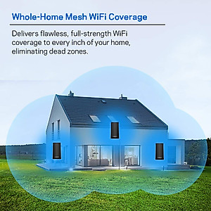 Linksys Velop Whole-Home Mesh WiFi System (Mesh Router for Whole-Home WiFi Mesh Network), 2-Pack, Black (MC2400)