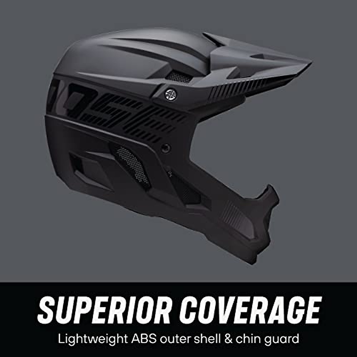 Mongoose Title Full Face Bike Helmet, Fits Head Circumferences of 55-56cm, Adult/Small, Matte Black