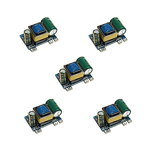 Acxico 5Pcs 12V 300mA Board Module Mini AC-DC 110V 120V 220V 230V to 5V 12V Converter Board Module Power Supply