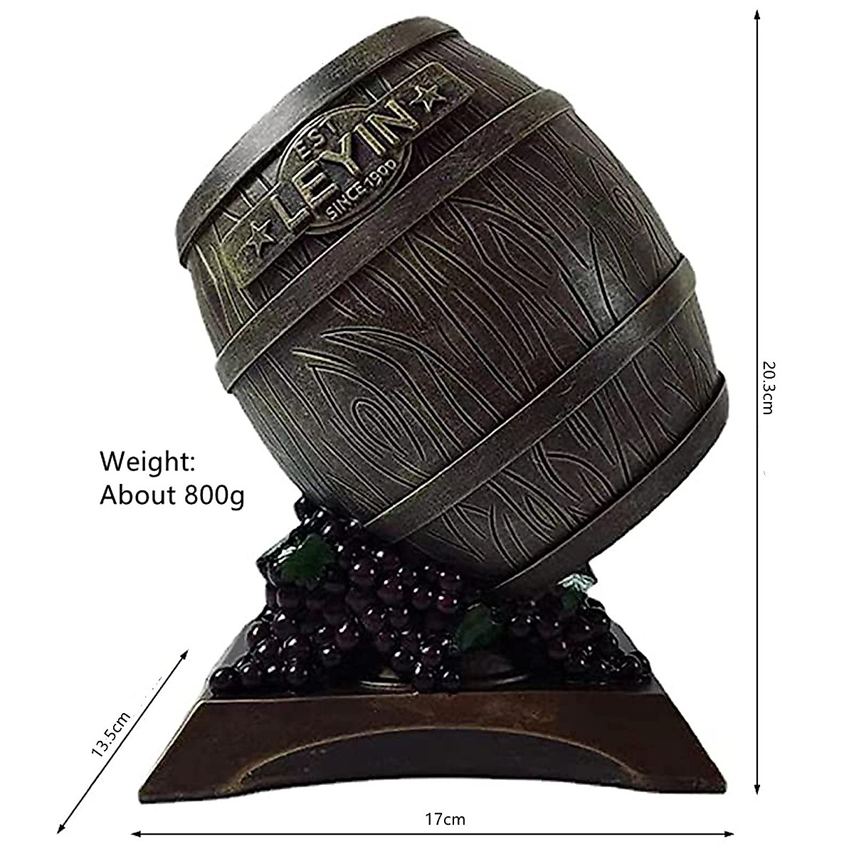 LEYIN Resin Wine Rack Barrel Wine Rack is a Novel Gift for Wine Lovers