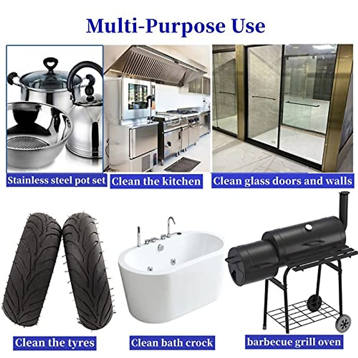 Grill Scrubber Pad,Griddle Cleaning Kit, Blackstone Griddle Seasoning,Grill Brush 5 Piece and 1 Grill Pad Holder, Cleaning Brush for Charcoal, Cast Iron Cookware, Oven,Gas Grills,Stovetop,Grate