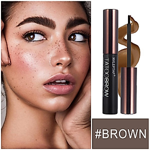 2PCS Peel Off Tattoo Eyebrow Gel, Long Lasting Waterproof Eyebrow Tattoo Makeup,Natural Elegant Eyebrow Tattoo Peel Off for Woman Girls - Brown