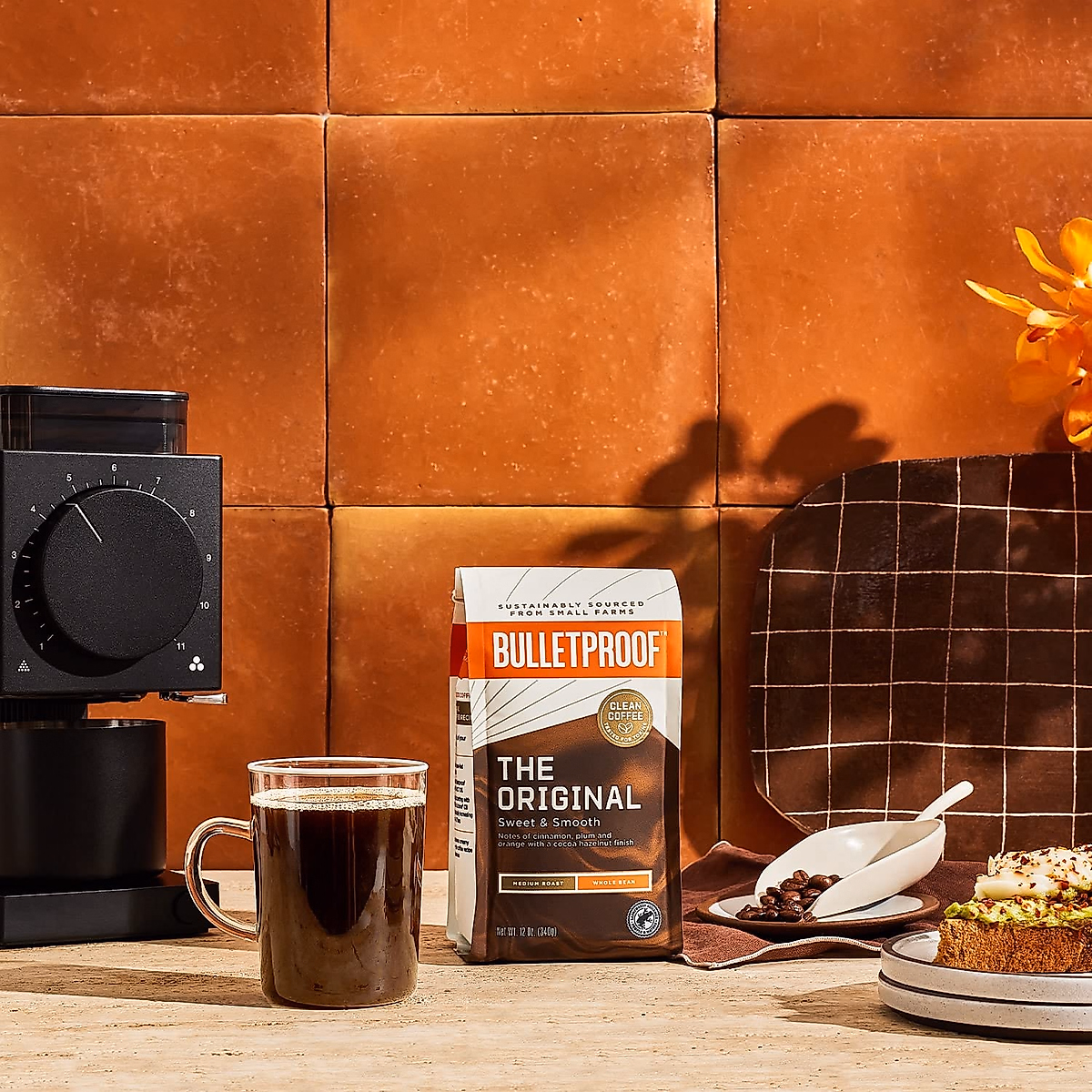 Bulletproof Original Medium Roast Whole Bean Coffee, 12 Ounces, 100% Arabica Coffee Sourced from Guatemala, Colombia, & El Salvador