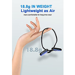 Open Ear Wireless Bone Conduction Headphones, Bluetooth 5.0 Wireless Earphones, High Sound Quality, Waterproof Sports Open-Ear Headsets for Running Hiking Driving Bicycling (Blue)