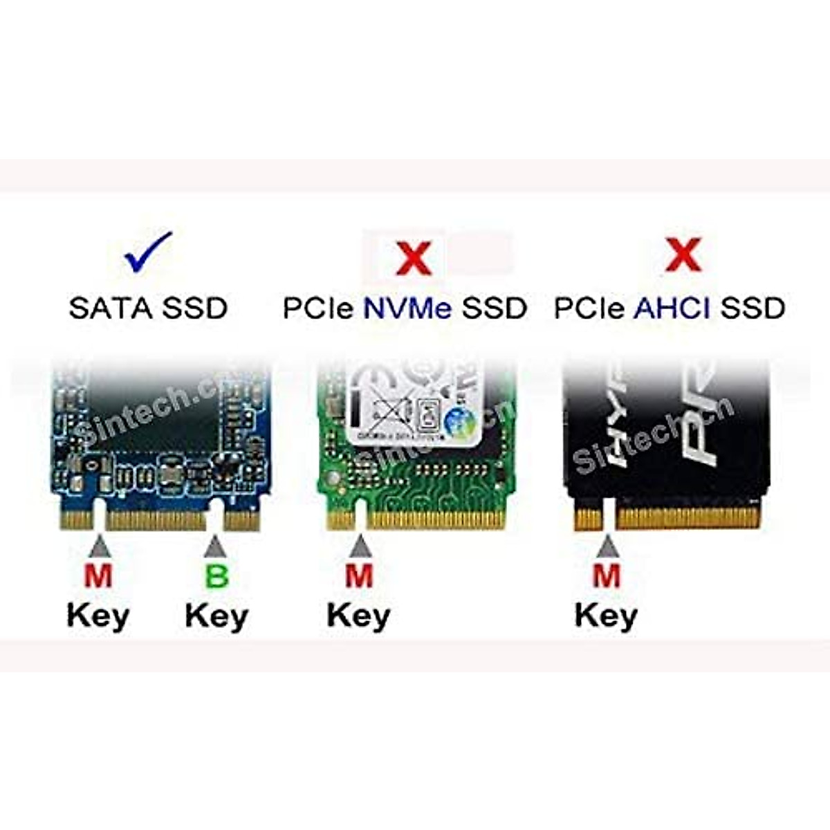 Sintech M2(NGFF) SATA SSD Card,for Upgrade 24Pin 2012 Year MacBook PRO Retina SSD (Fit M.2 SATA 2280 SSD,Not Fit M.2 nVME SSD)