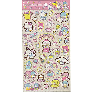 Sanrio Characters Pet Sticker Seal 1 Sheets 47 Pcs Decorative Scrapbooking Supplies Stationery (Fancy Mix)