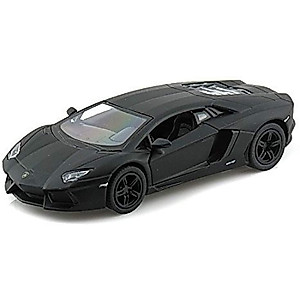 Lamborghini Matt Black Aventador LP 700-4 1:38 5" Pull Back Diecast Car