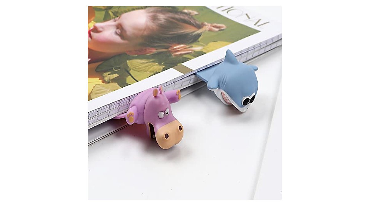 Fun 3D Animal Bookmarks for Kids: Hippo, Shark, Kitten Set
